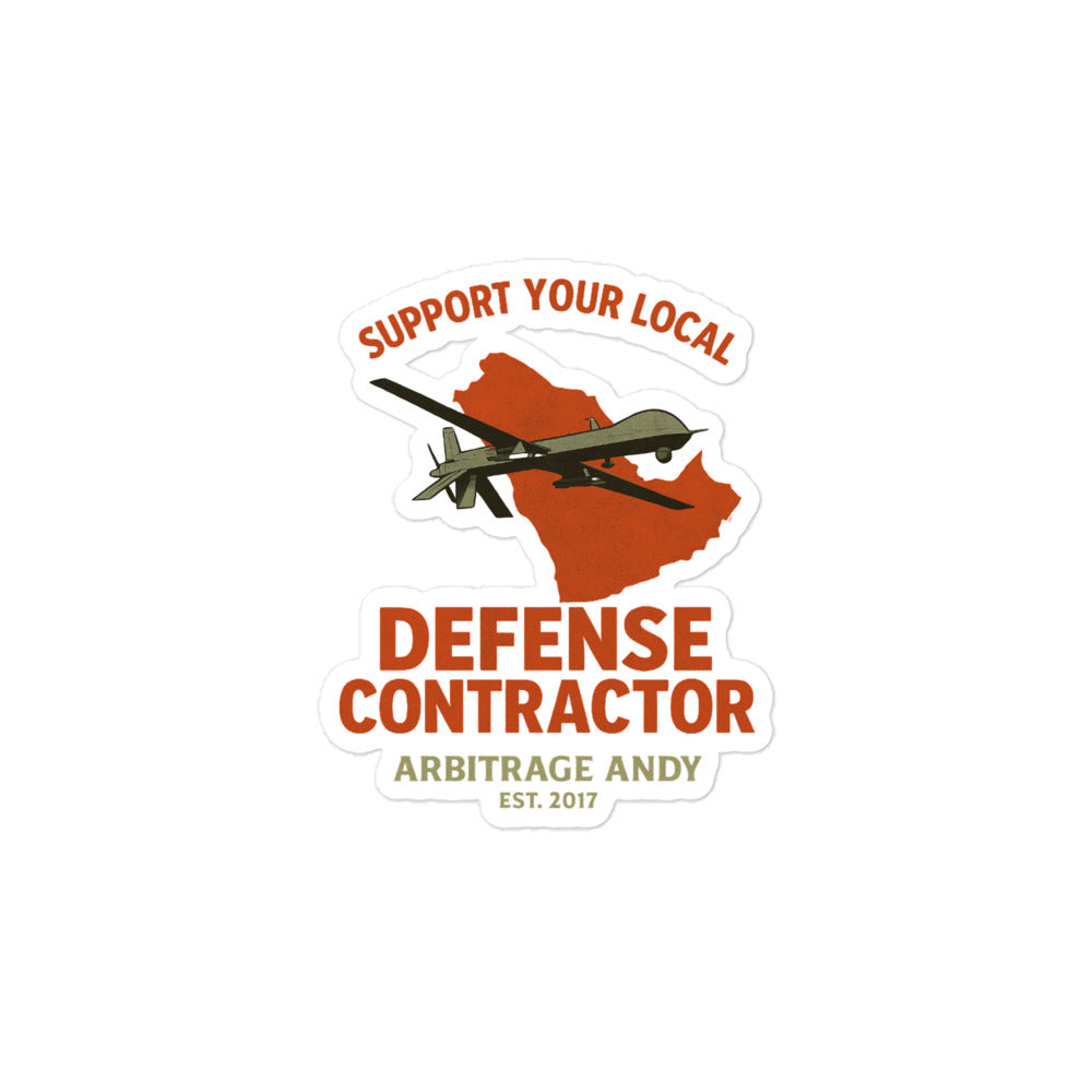 Defense Contractor Sticker – Arbitrage Andy
